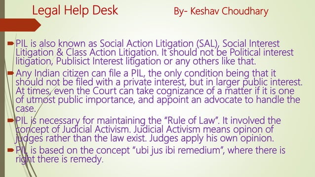 Public Interest Litigation | PPT