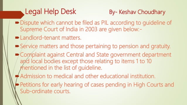 Public Interest Litigation | PPT
