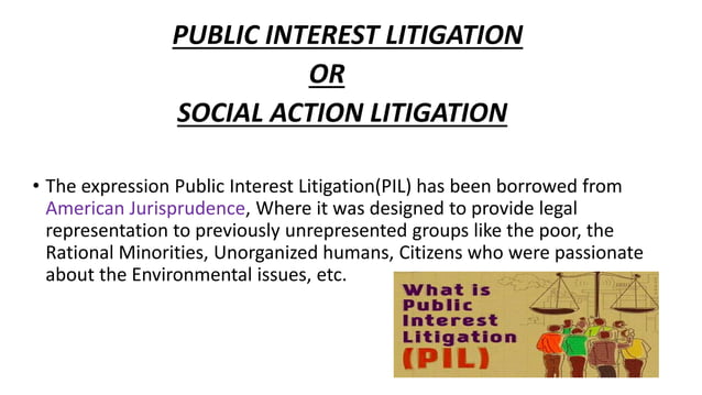 PUBLIC INTEREST LITIGATION (PIL) | PDF | Legal Services Industry ...