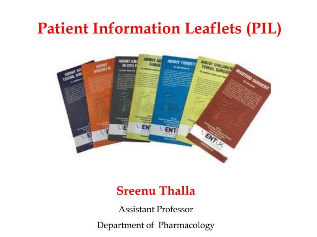 Patient Information Leaflet Content Design | PPTX