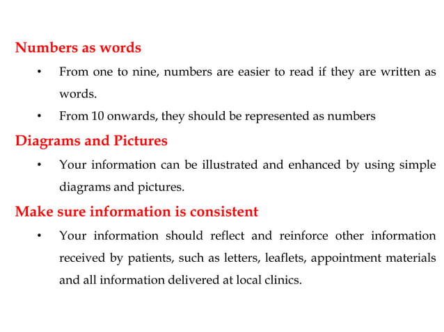 Patient Information Leaflet Content Design | PPTX