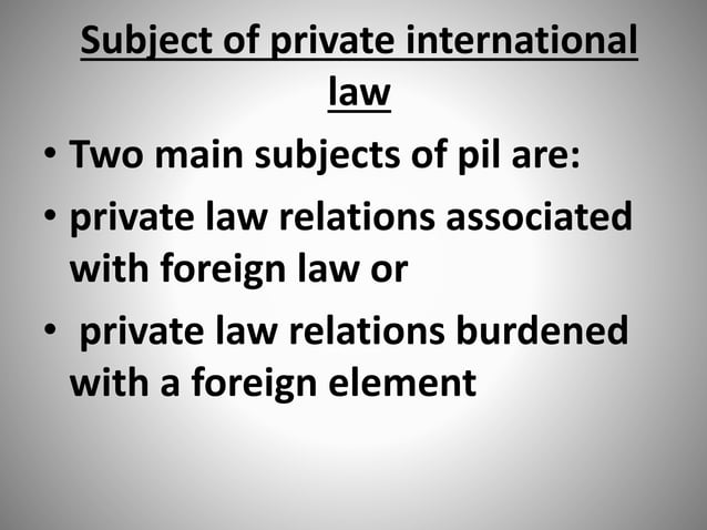 Private international Law | PPTX