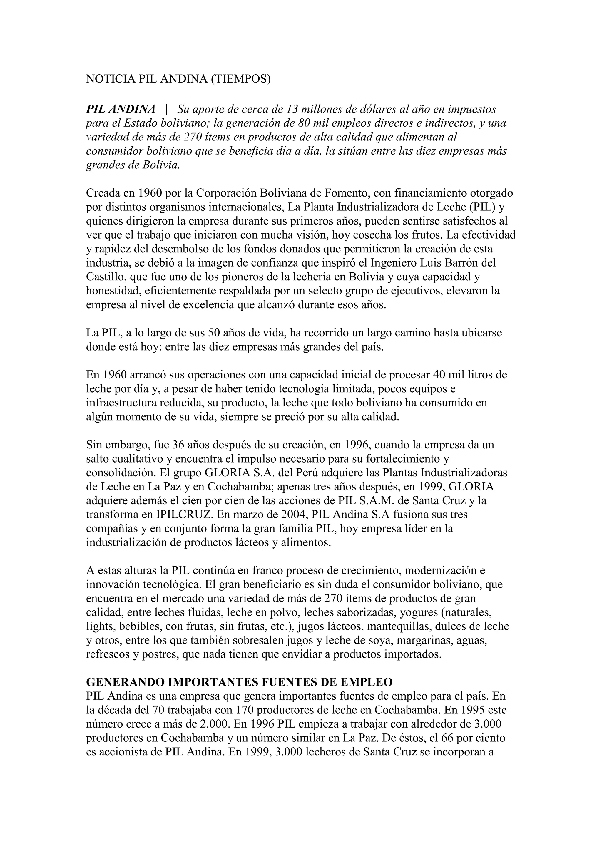Pil andina promoción | DOCX