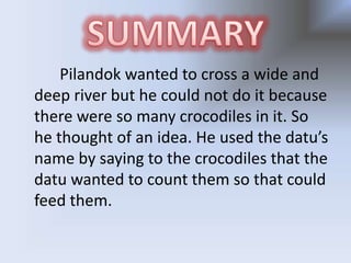 Pilandok Crosses a River | PPTX