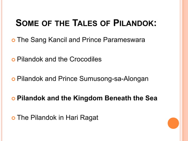 Pilandok report | PPT