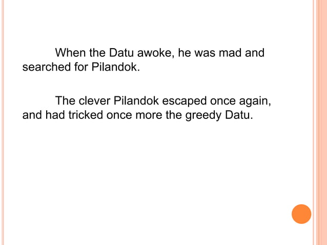 Pilandok report | PPT