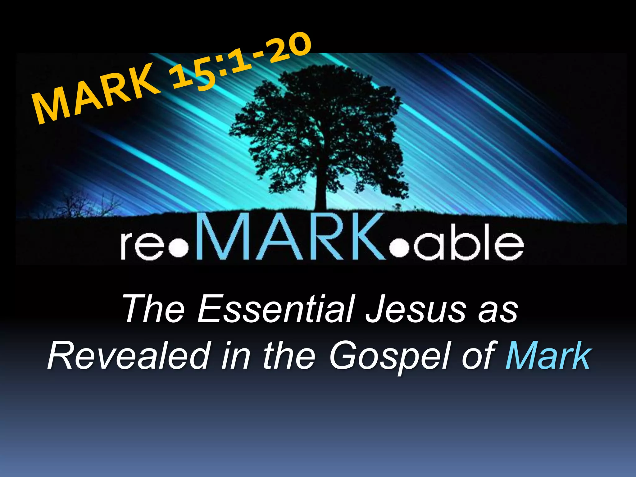 Pilate before jesus mark 15- 1-20 - march 30, 2014 | PDF