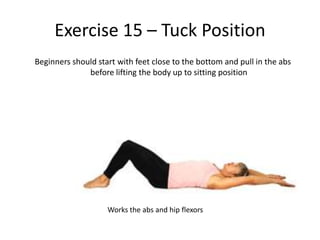 Pilates exercises 1 to 15 | PPTX