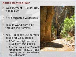 Understanding and Managing Visitor Use on the Virgin River, Utah ...