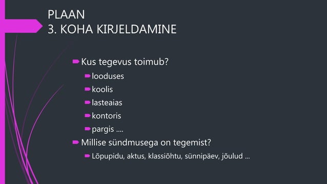 Pildi kirjeldamine.plaan | PPTX