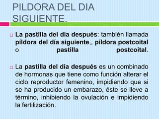 Pildora del dia siguiente | PPTX