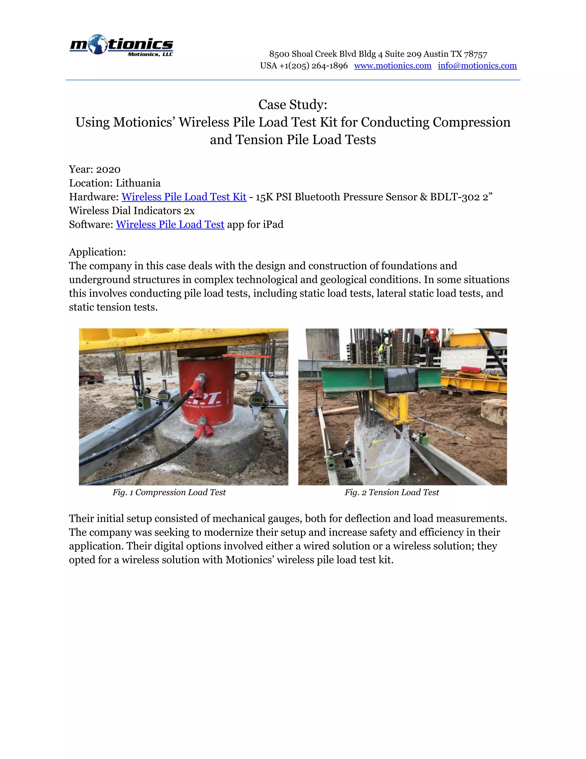 Case Study: Using Motionics’ Wireless Pile Load Test Kit for Conducting ...