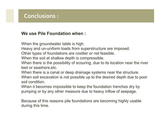 Pile Foundation and beams site report | PDF
