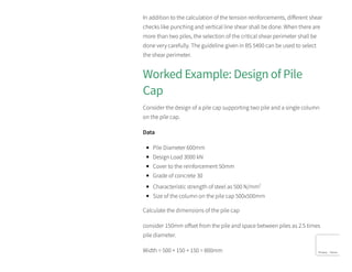 Pile cap design structural guide | PDF