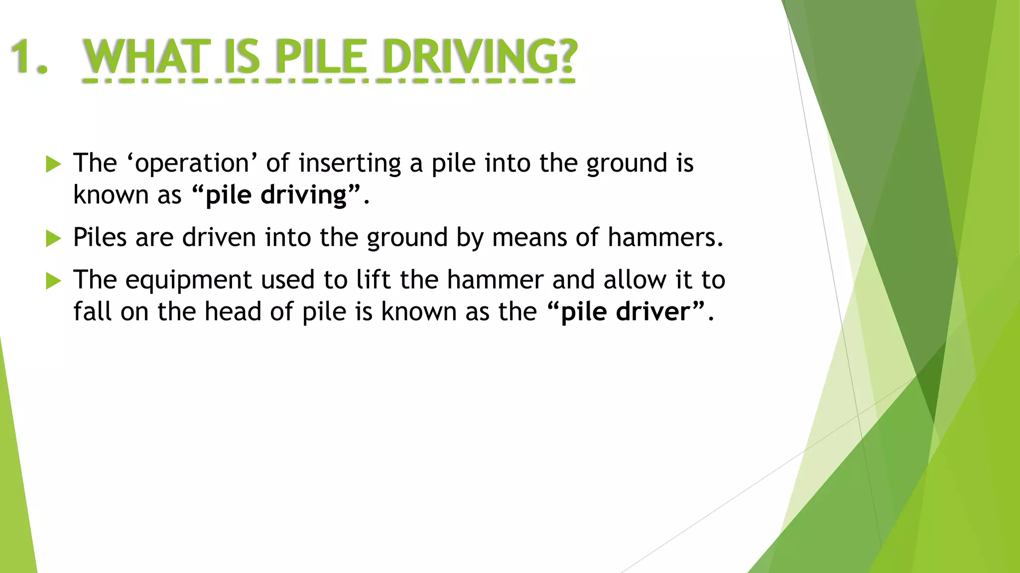 Pile driving equipment | PDF