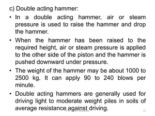 Pile driving equipments_Advanced Construction Technology (Semester-6 ...