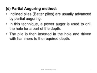 Pile driving equipments_Advanced Construction Technology (Semester-6 ...