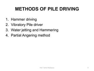 Pile driving equipments_Advanced Construction Technology (Semester-6 ...