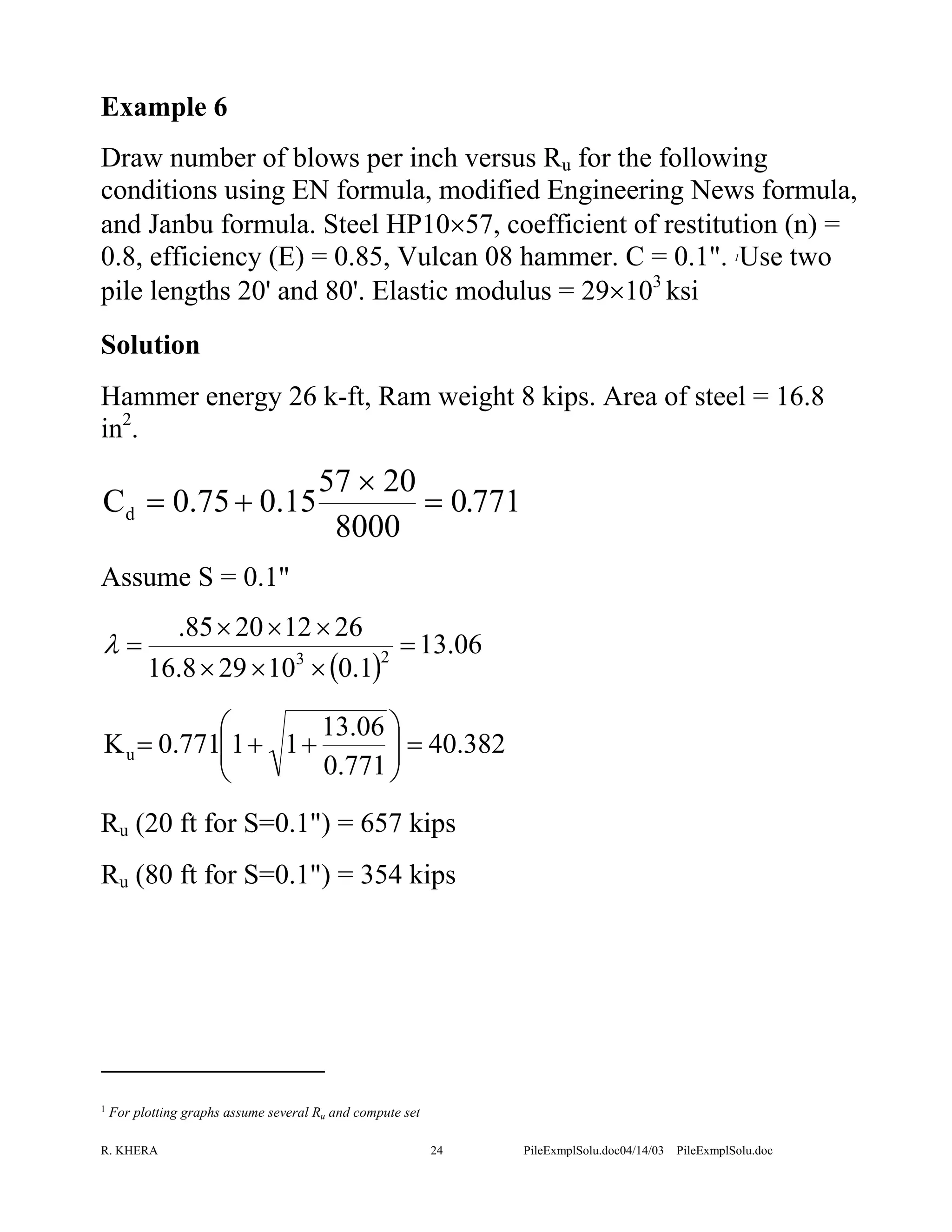 Pile exmplsolu | PDF