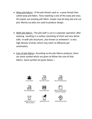 Pile fabrics | DOCX