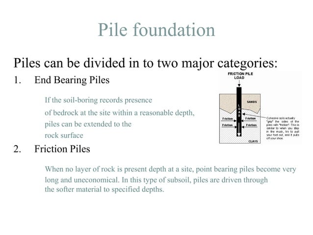Pile foundation ppt | PPTX