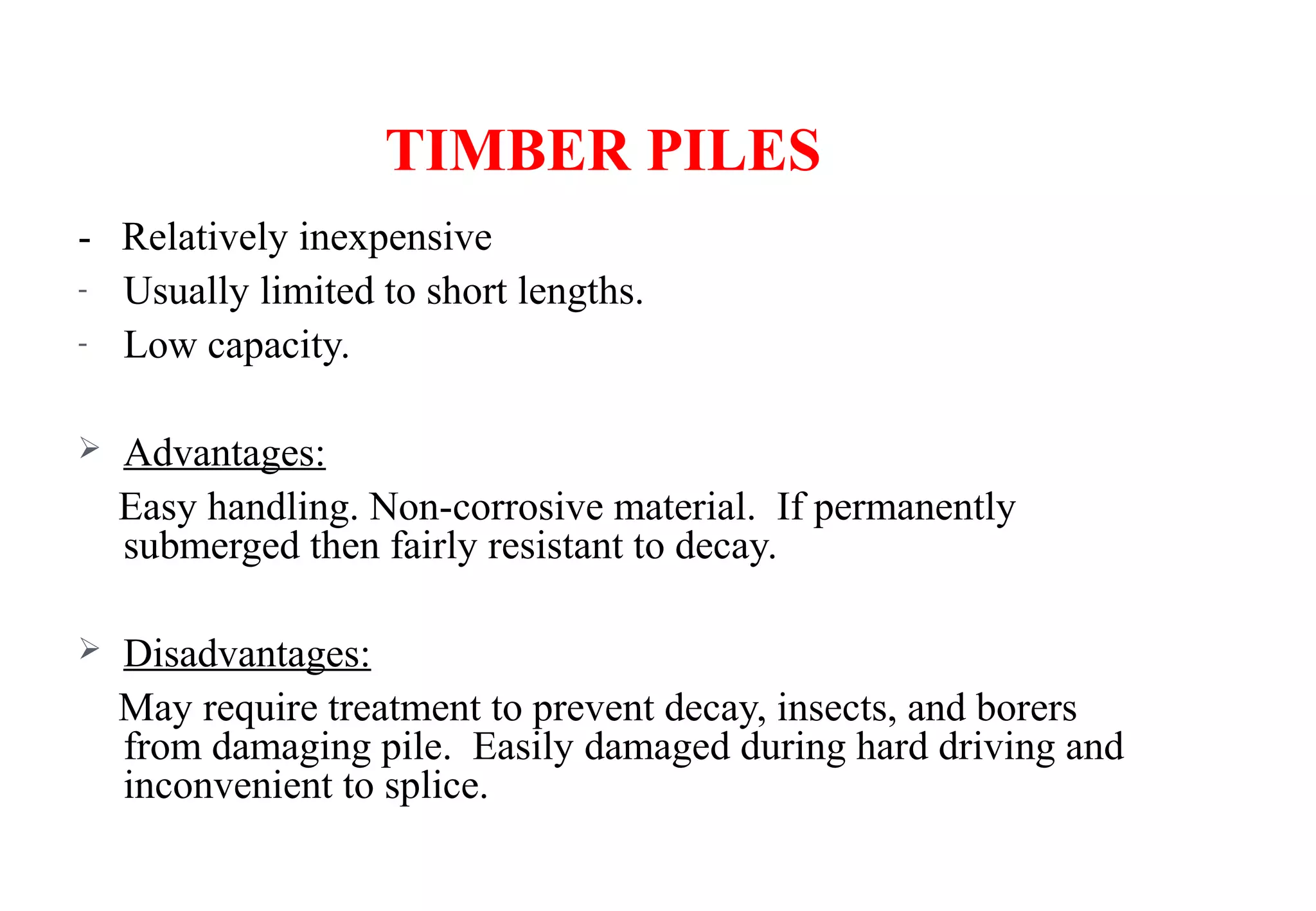 TYPES OF PILE FOUNDATION & APPLICATIONS | PPT