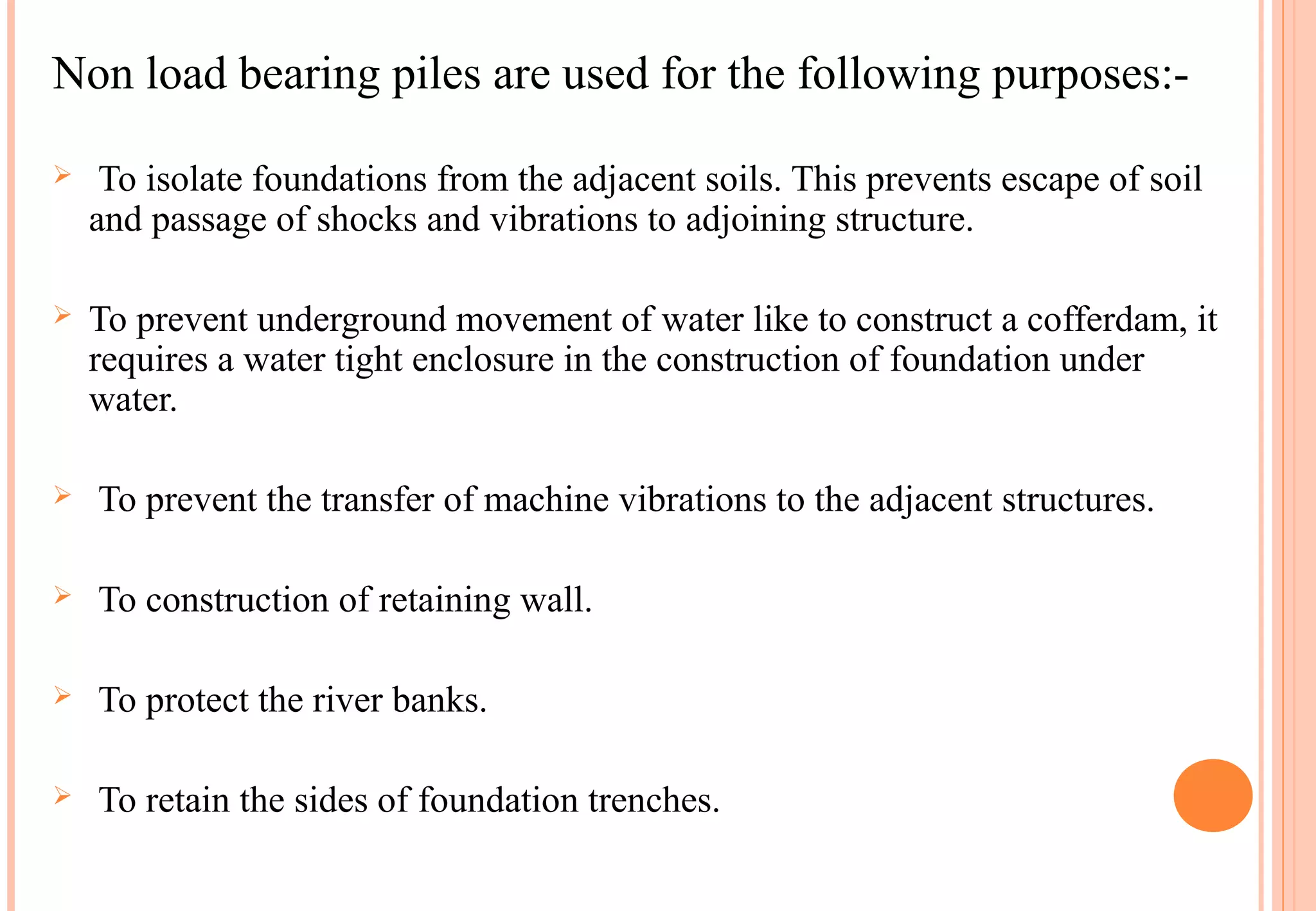 TYPES OF PILE FOUNDATION & APPLICATIONS | PPT