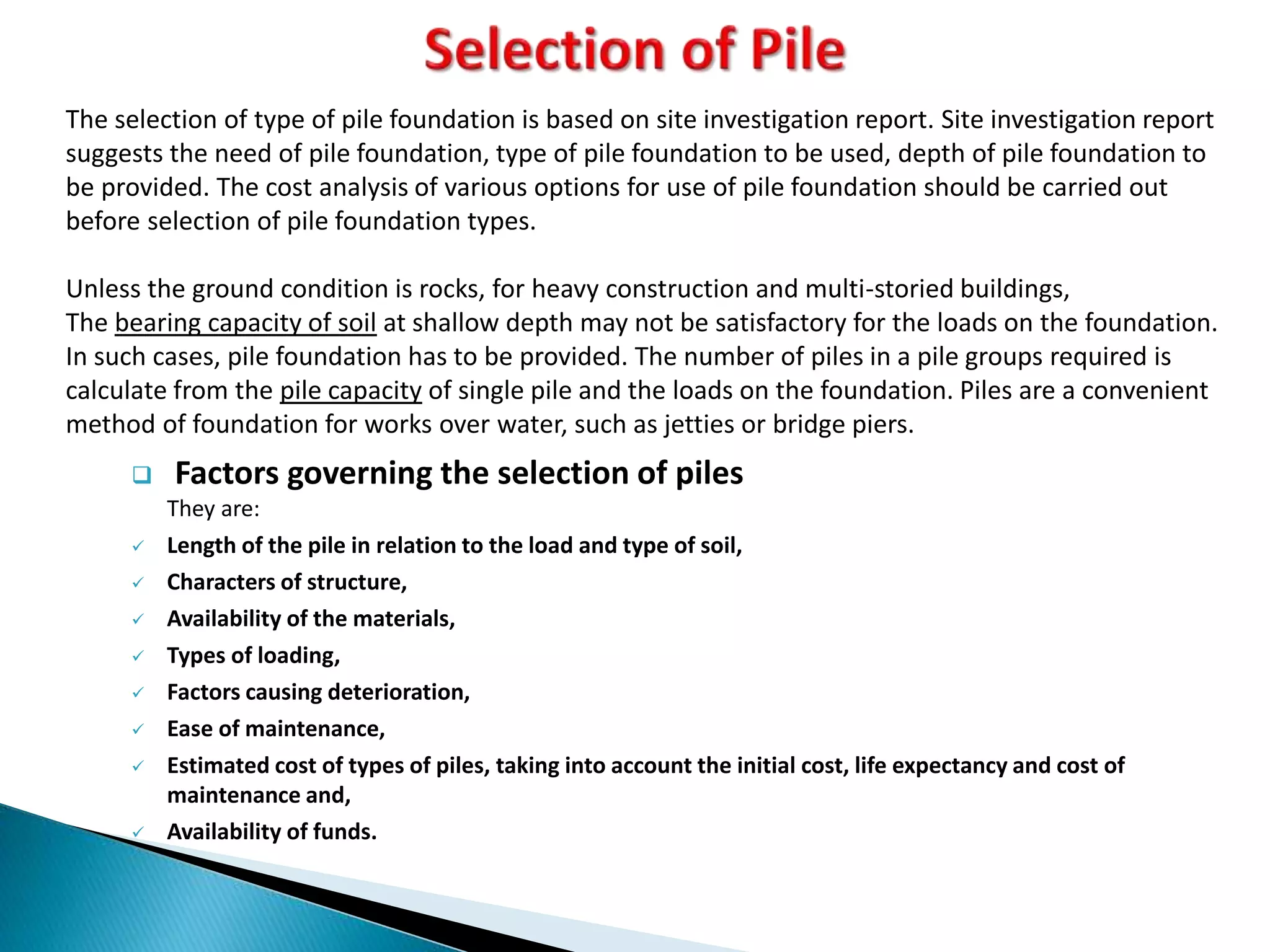 Pile foundation | PDF