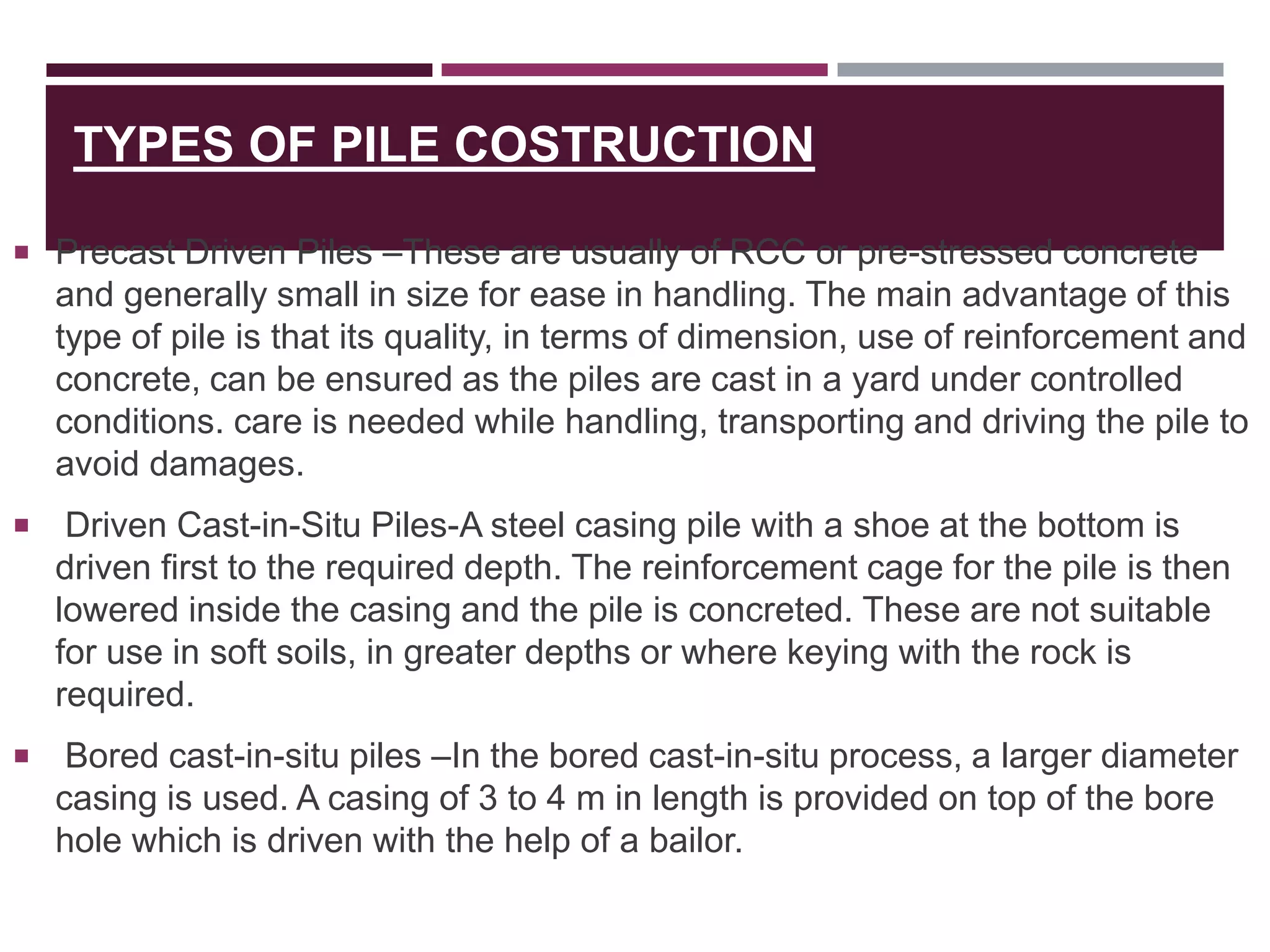 Pile foundation | PPTX
