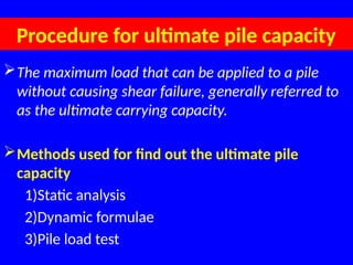pile foundation_Estimation of load carrying capacity of individual pile ...