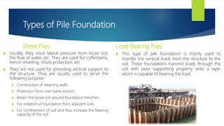 PILE FOUNDATION and METHODS OF INSTALLING PILE FOUNDATIONS | PPTX