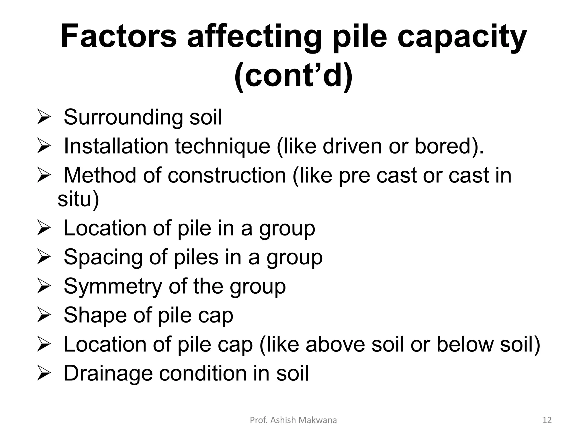 Pile foundations_Advanced Construction Technology | PDF