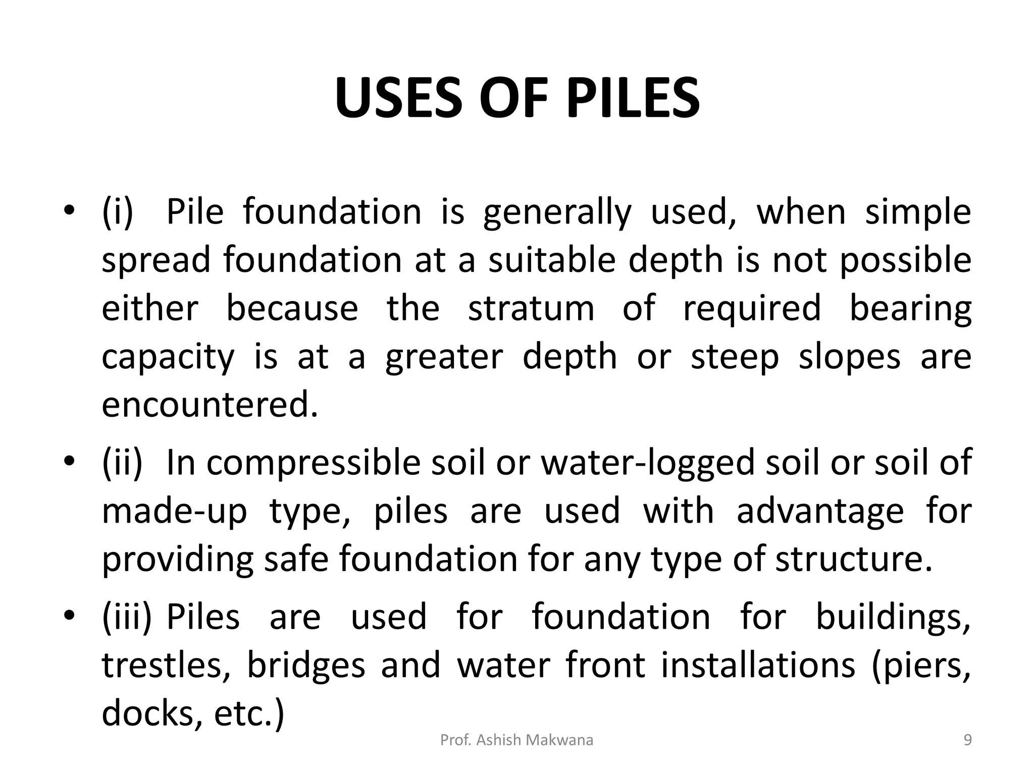 Pile foundations_Advanced Construction Technology | PDF