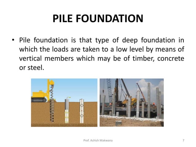 Pile foundations_Advanced Construction Technology | PDF