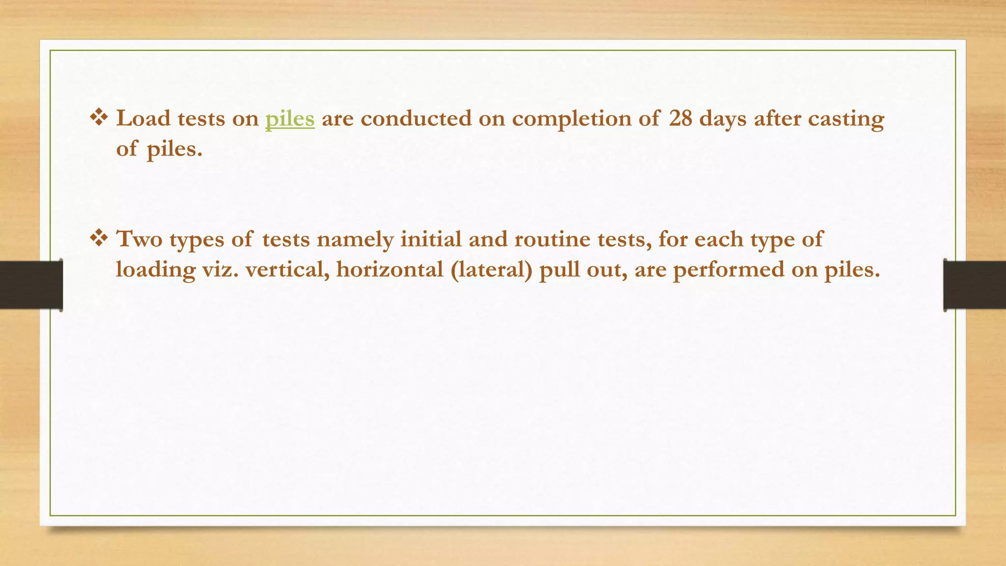 Pile load test ppt | PPTX