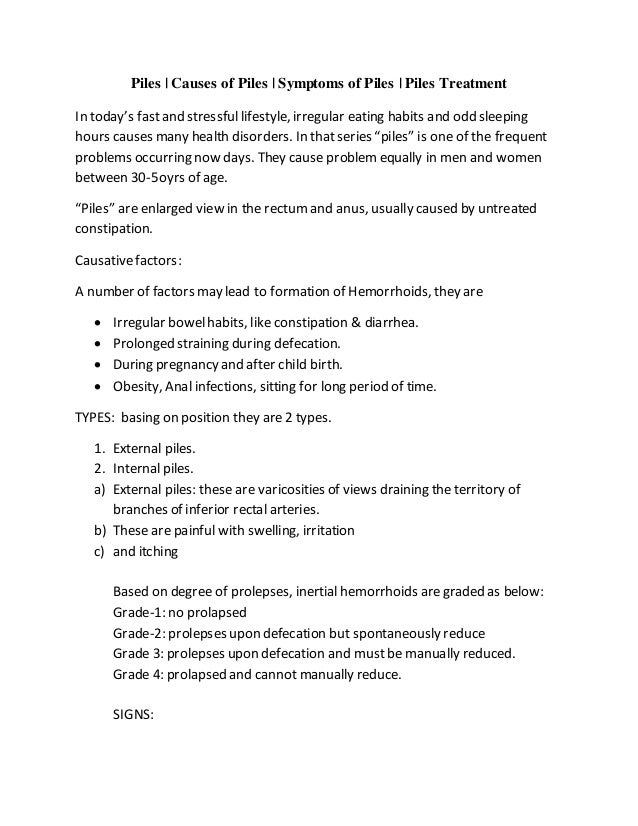 Stages Of Piles Causes And Treatments Of Piles Piles: Causes, Types,