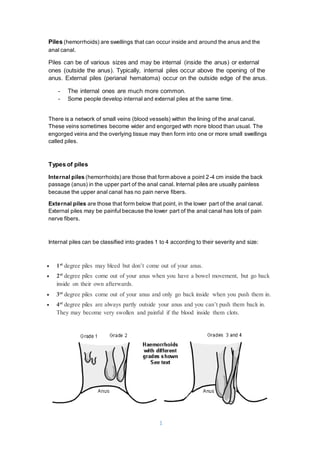 Piles - Hemorrhoids | DOCX