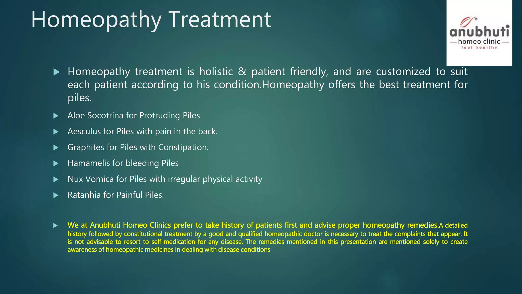 Piles - Also called Haemorrhoids and homeopathy treatment | PPTX