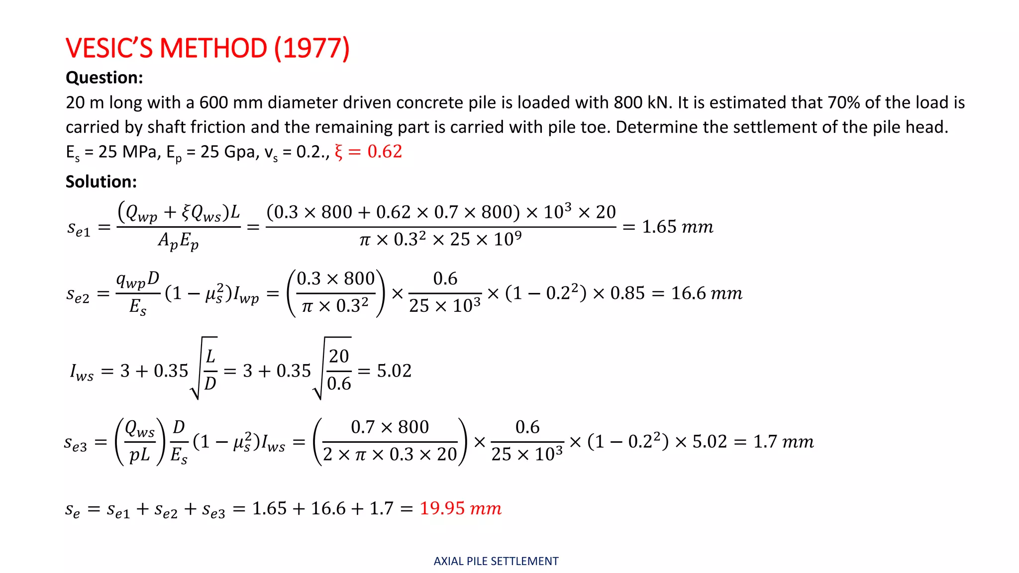 Pile Settlement Ps Pdf