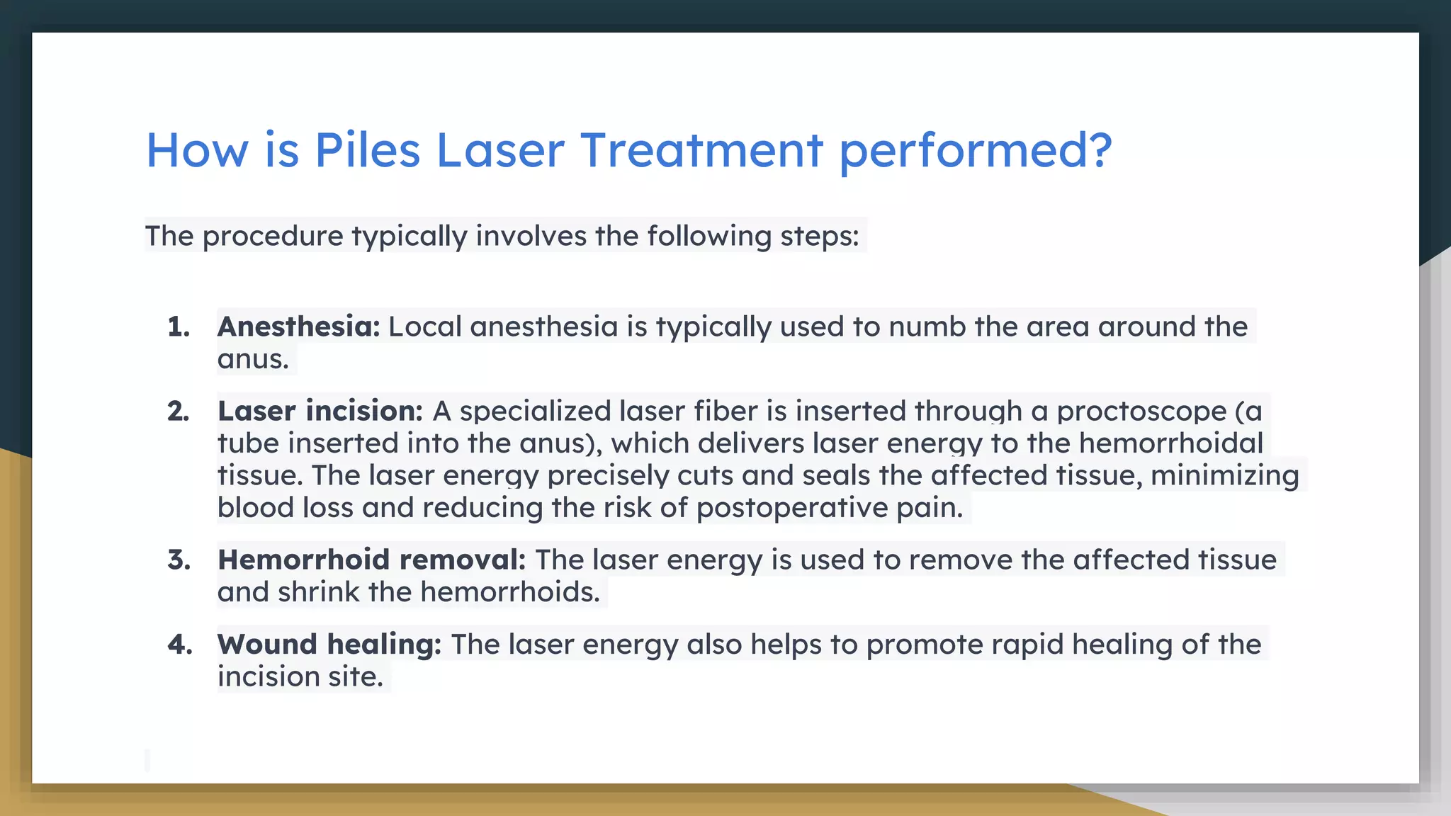 Piles Laser Treatment Procedure.pptx