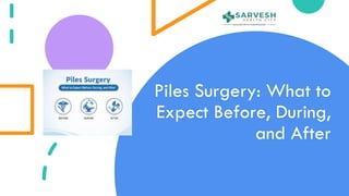 Piles Surgery: What to Expect Before, During, and After | PDF