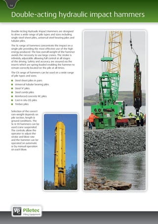 Piletec Brochure - Piling Hammer Brochure | PDF