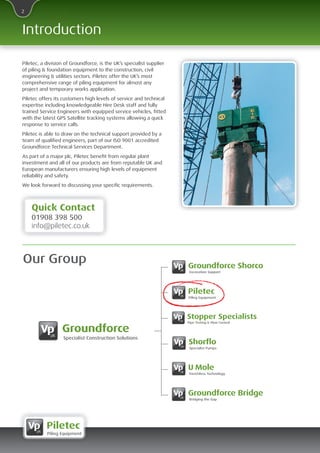 Piletec Brochure - Piling Hammer Brochure | PDF