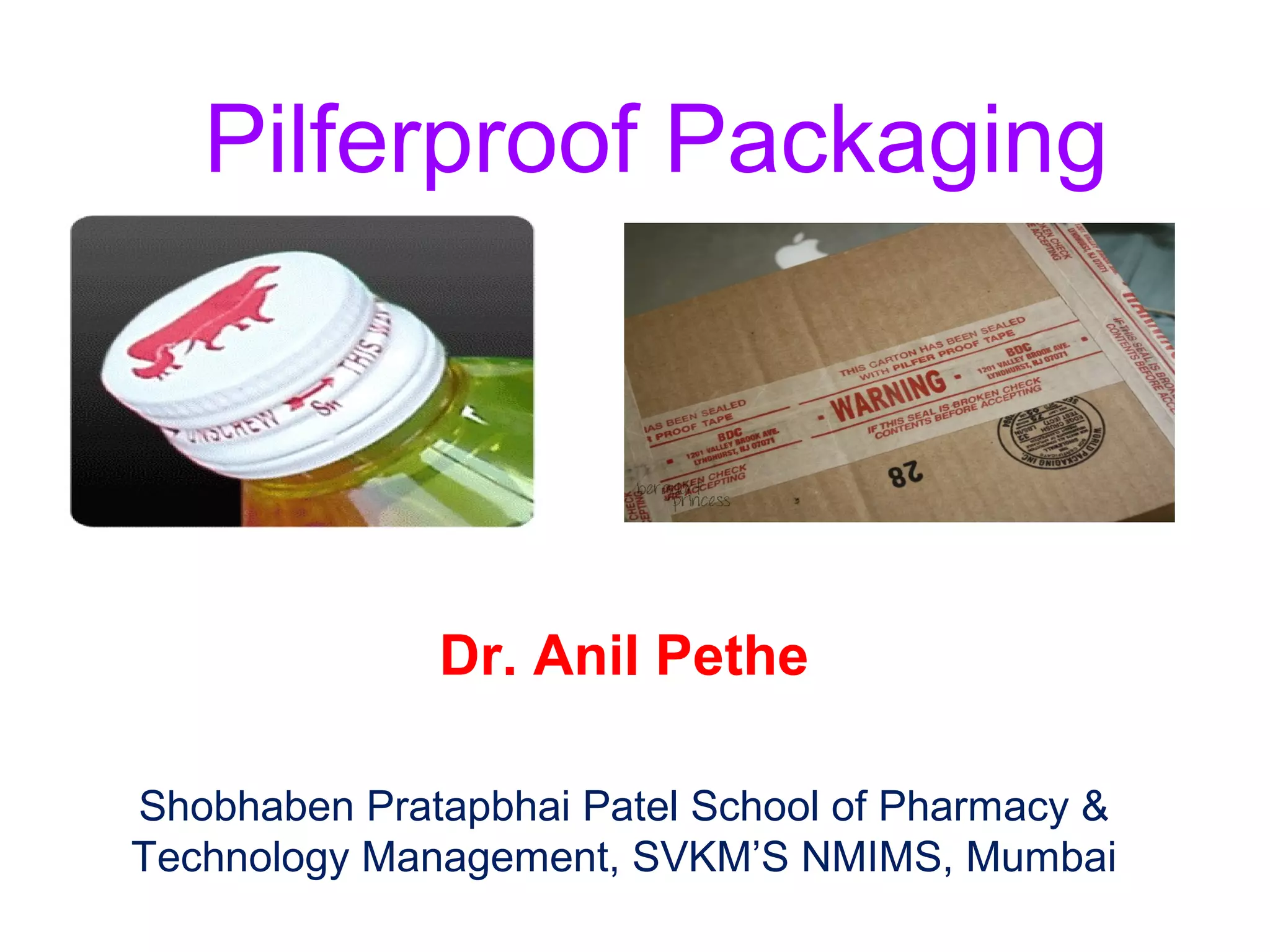 Pilferproof packaging | PPT