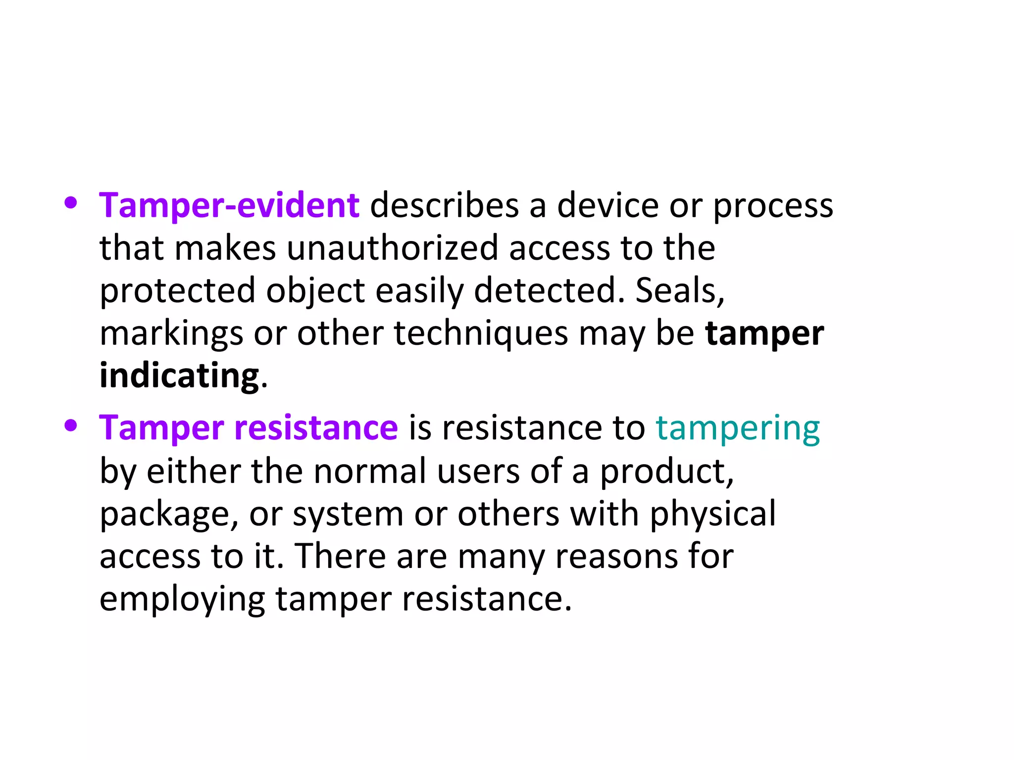 Pilferproof packaging | PPT