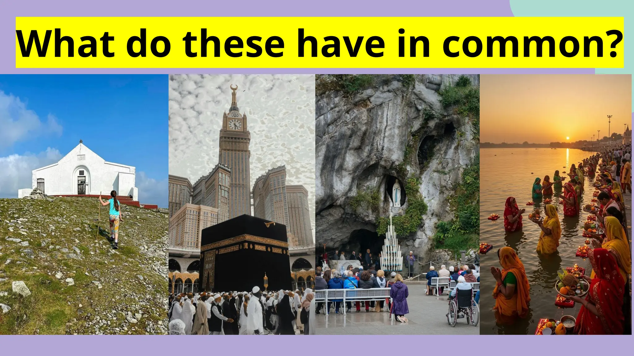 Pilgrimage Introduction + three major world religions | PPTX