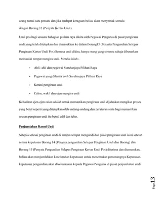 Pilihan Raya di Malaysia | DOCX