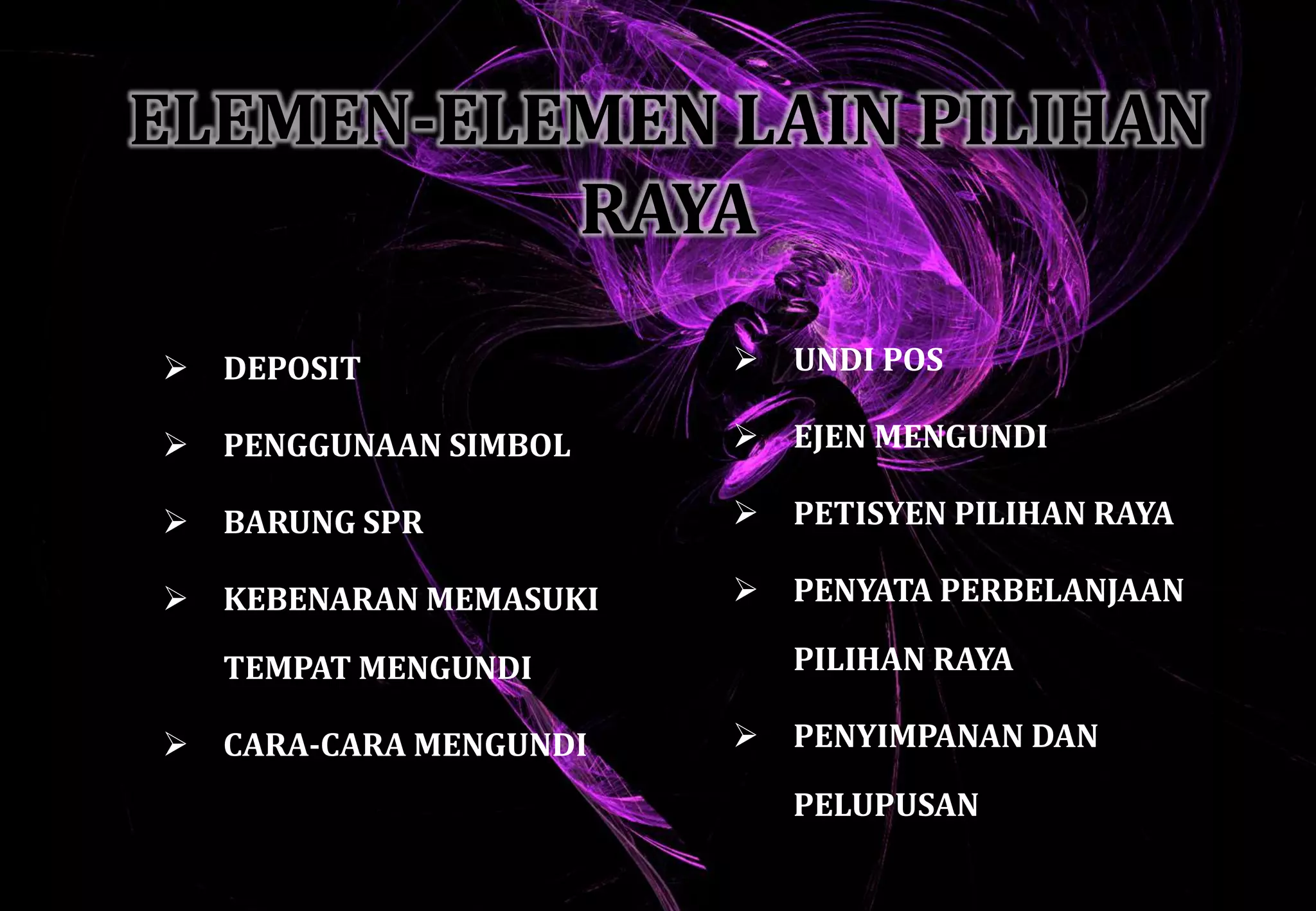 Pilihan Raya di Malaysia (Slide) | PPTX