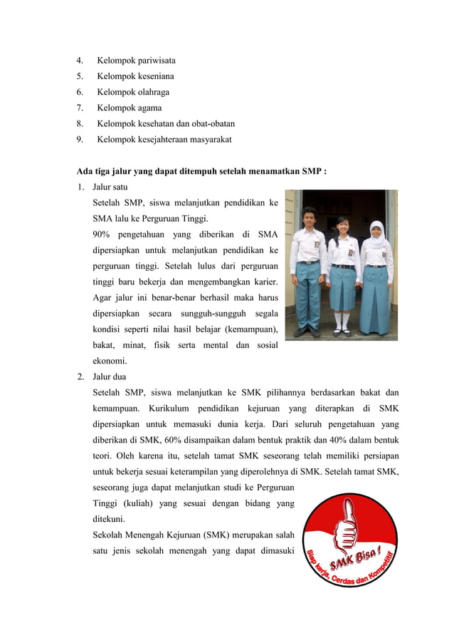 Pilihan setelah lulus smp | PDF