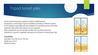 pilingvtechniques used in substructure construction | PPTX